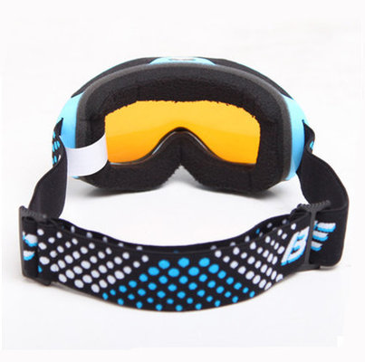 Blue Nylon Strap Childrens / Kids Skiing Goggles For Glasses