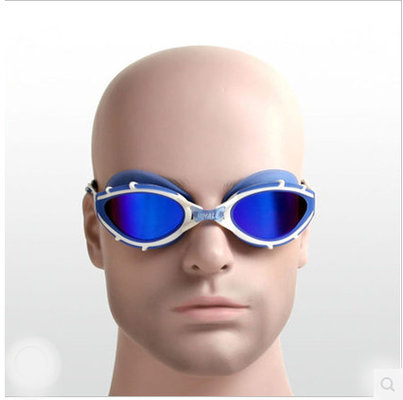 Adults Comfortable Revo Blue Silicone Swimming Goggles Custom Made