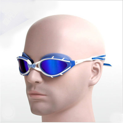 Adults Comfortable Revo Blue Silicone Swimming Goggles Custom Made