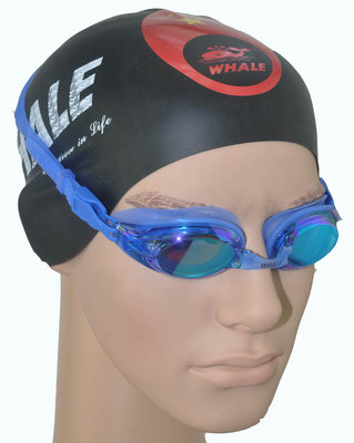 Blue Corrective Swim Goggles / Mens Swimming Goggles for Competition