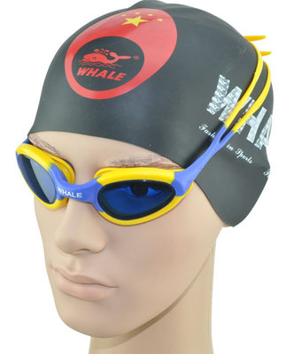 Yellow and Blue Anti Fog Swimming Goggles Racing Swim Goggles for Men