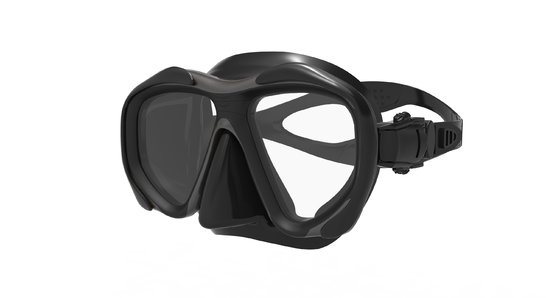 Black Red Fashion Free Diving Mask Dive Glasses with Detachable Frame for Adults