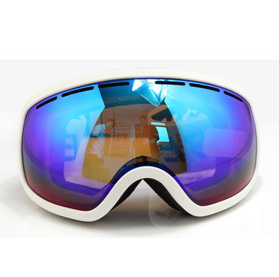 Comfort Ladies Ski Glasses Polarized Snowboard Goggles Purple , Adjustable Strap