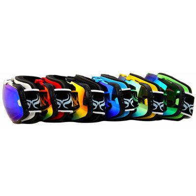 Outdoor Skiing Goggles , TPU Frame Mirrored Ski Goggles for Womens / Mens