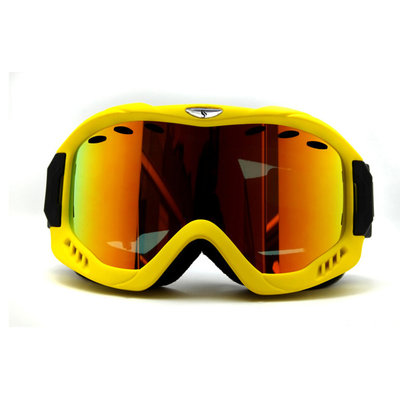 Gafas dobles duplicadas amarillo adulto del esquí de la lente para las mujeres, el certificado del CE y del FDA