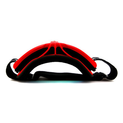 Durable Sports REVO Mirror Lens Snowboard Goggles Red with Nose Bridge