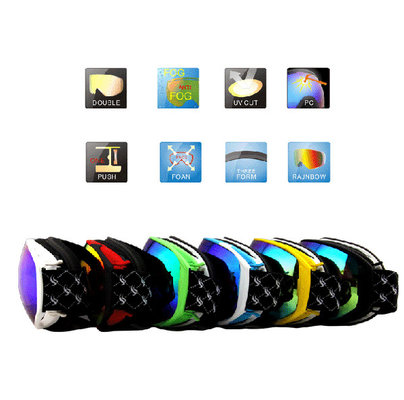 UV400 Customized Snow Boarding Goggles / Mirror Lens Ski Goggles For Men