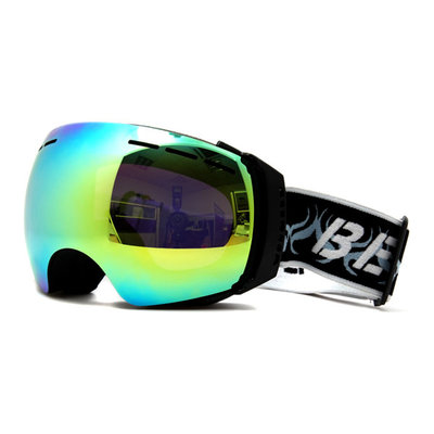 Super Vision Double Lens Frameless Mirrored Ski Goggles Anti Fog , Outrigger Design
