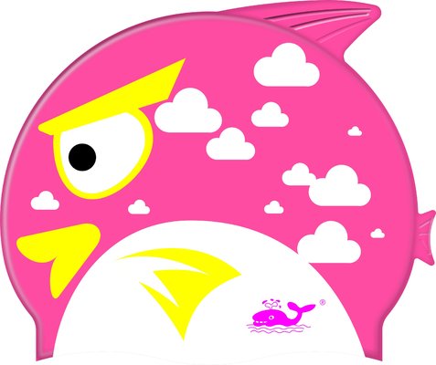 Durable Personalized Cute Swim Caps / Kids Swimming Caps in Fish Shap