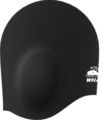 Customize Silicone Swimming Hats , Pink Swimming Cap With Ear Protection