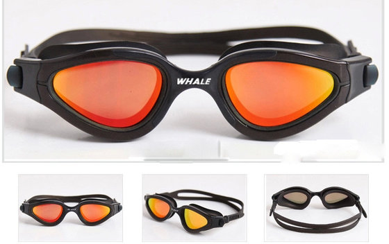 Las gafas rojas de la natación del silicón del espejo de Revo polarizaron gafas del equipo de natación
