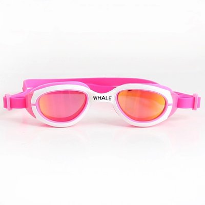 Custom Fashion Kids Prescription Swim Goggles With Nose Cover , Pink
