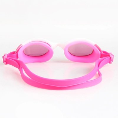Custom Fashion Kids Prescription Swim Goggles With Nose Cover , Pink