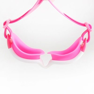 Custom Fashion Kids Prescription Swim Goggles With Nose Cover , Pink