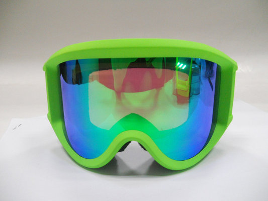 Gold Double Lens Anti Fog Snow Goggles , TPU Frame Snowboard Goggles