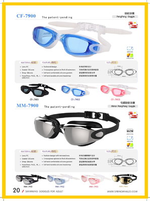 Novelty Professional Wide Vision Silicone Swimming Goggles Comfortable