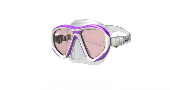 Colorful Mirrored Lens Well Sealed Silicone Skirt Free Diving Mask for Adults