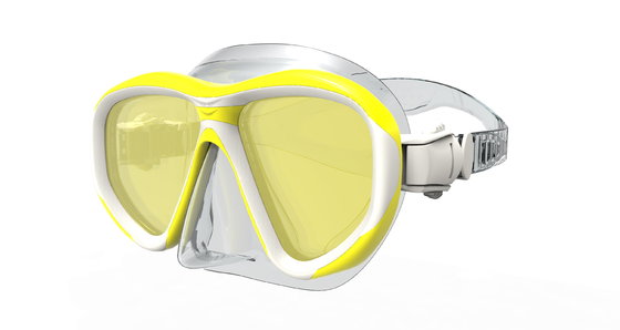 Colorful Mirrored Lens Well Sealed Silicone Skirt Free Diving Mask for Adults