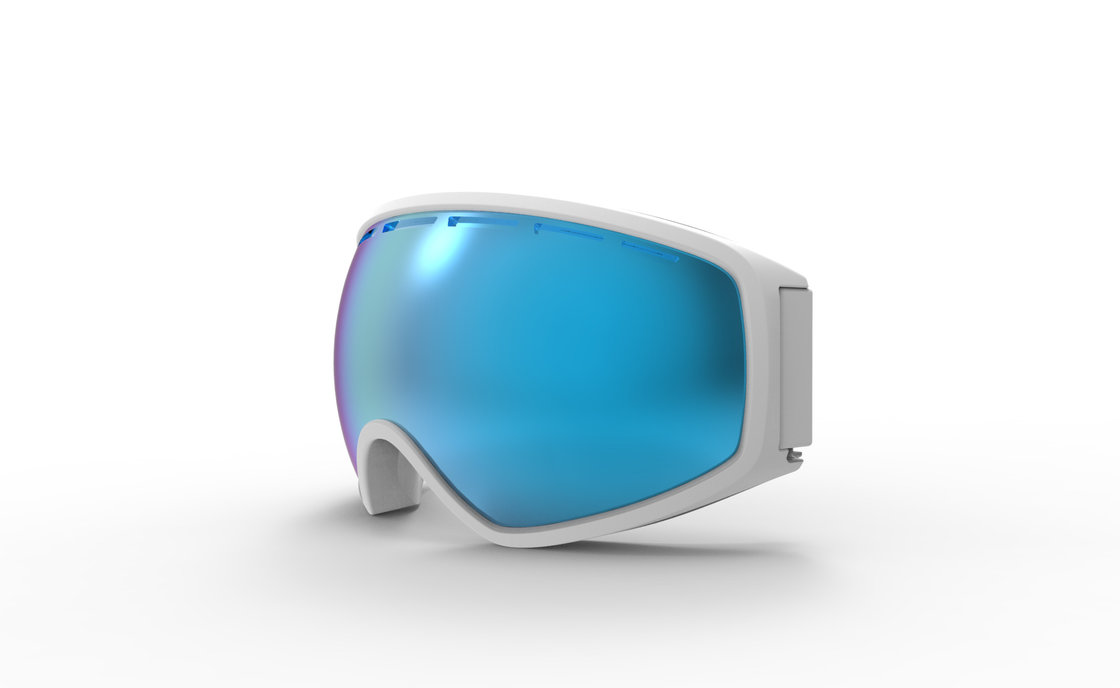 Large Frame Custom Snow Goggles Mirror Ski Goggles With PC / UV Out Lens