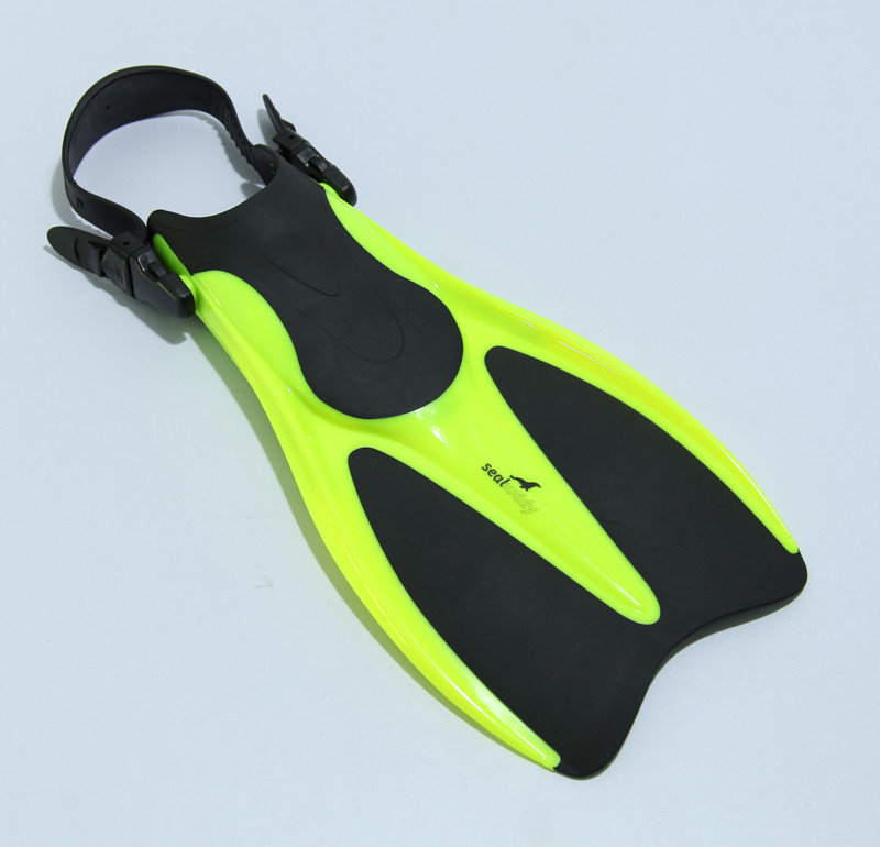 Patented Yellow Open Heel Snorkeling Fins For Adult With CE Certificated