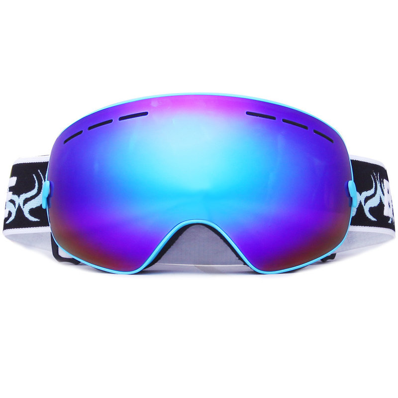 Youth Snowboard Goggles , OTG Snow Goggles With Anti - Fog UV400 Lens TPU Frame