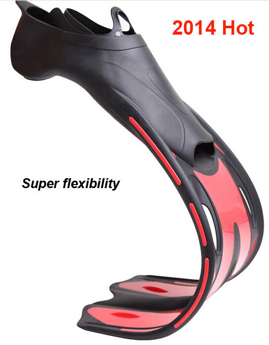 Flexible Pocket Rubber Skin Diving Fins With Long Blade 15 Day Delivery Time