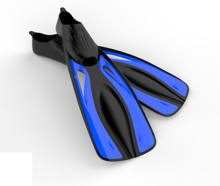 PP + TPR Skin Diving Fins Scuba Diving Fins Blue Black With Full Size Blade