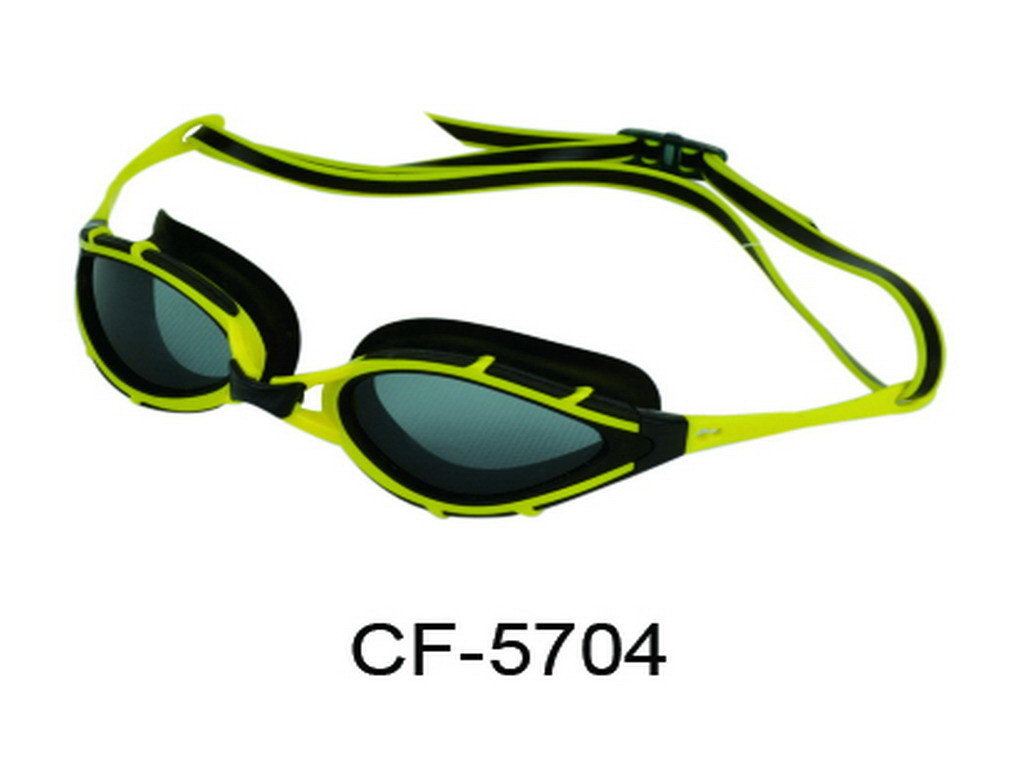 Unisex Colorful Swim Goggles Silicone Gaskets Head Strap For Adult
