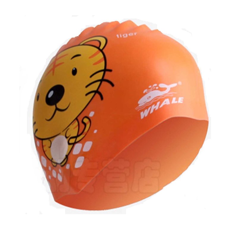 Silcone Kids Swim Cap Carton Chrldren Swimming Cap Protect Head And Ear OEM Logo