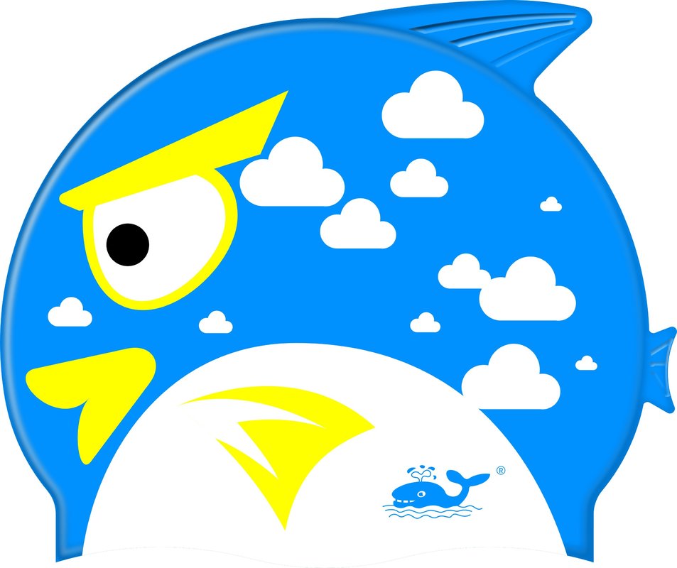 High quality shark swimming caps colorful baby swim cap rubber