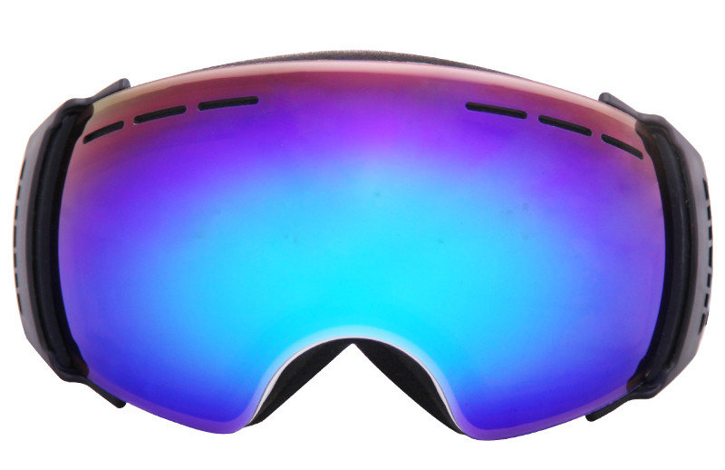 Adult Blue PC Lens Reflective Snowboard Goggles for Youth , Tri - density Face Foam