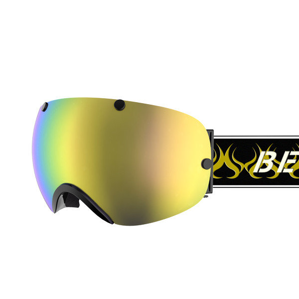Gafas menores profesionales del esquí y de la snowboard de los deportes con la lente del espejo