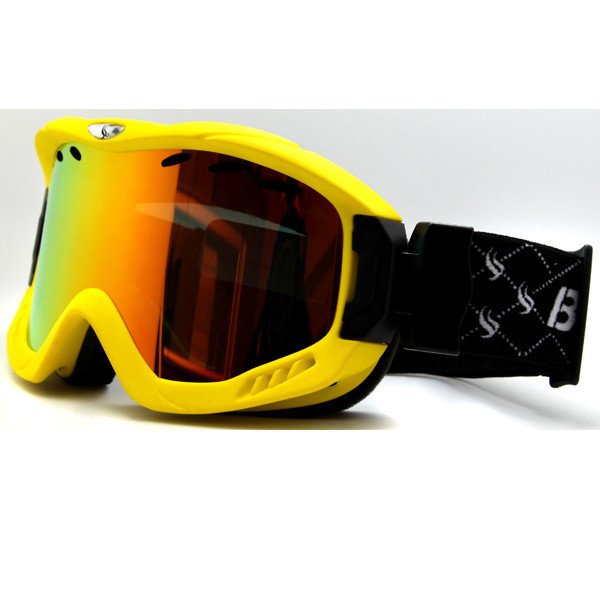 Gafas dobles duplicadas amarillo adulto del esquí de la lente para las mujeres, el certificado del CE y del FDA
