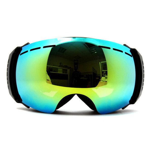 Super Vision Double Lens Frameless Mirrored Ski Goggles Anti Fog , Outrigger Design