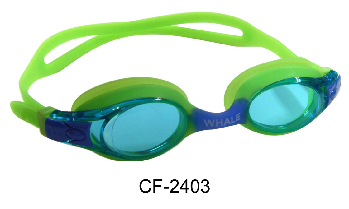 Green PC Lens Silicone Anti Fog Swimming Goggles Children Swim Mask with CE ISO