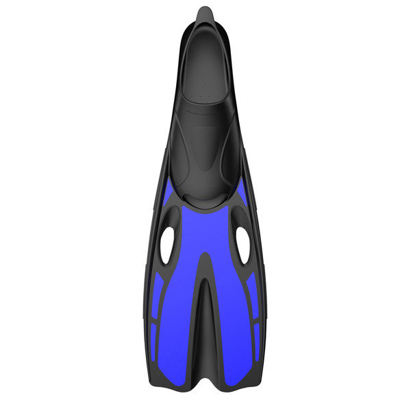 Black Blue Snorkeling Fins / Skin Diving Fins / Free Dive Fins Customized