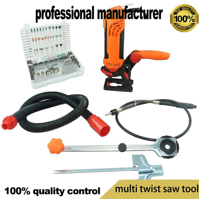 twist a saw as TV show mini hand saw rotary tool for wood working orange color for home decoration use