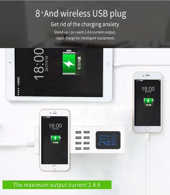 China WIRELESS CHARGING USB SOCKET Qi Wireless Charger Charging Pad Universal USB Charger 8 Ports USB Socket for Smart Phone supplier