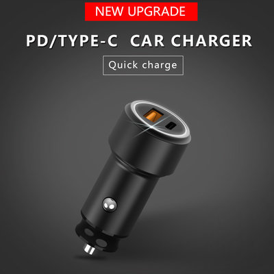 China PD+USB 2.1A CAR CHARGER FAST USB CAR CHARGER Compatible with all smart phones, type-c fast car charge supplier