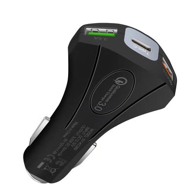 China 7A 3 USB CAR CHARGER  QC3.0 TYPE-C+ USB Universal Compatible USB CAR CHARGER for all electronics cheap price model 369 supplier