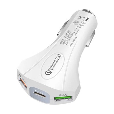 China 7A USB CAR CHARGER QC3.0 TYPE-C+ USB Universal Compatible USB CAR CHARGER for all electronics cheap price model 369 supplier
