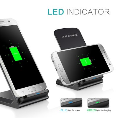 2018 cheap Dock Charging Station Qi Fast Wireless Charger fast phone pad stand for iPhone and for Samsung supplier