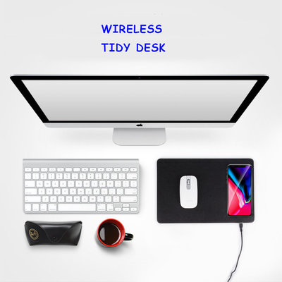 2018 hot selling product innovative multi-functional Qi wireless charger mouse pad for samsung note7 note5 supplier