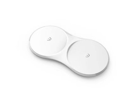 Factory Wholesale High Efficiency 7.5W 10W Total 20W Aluminum Dual QI Fast Wireless Charger Pad for Iphone 8/Iphone X/ S supplier