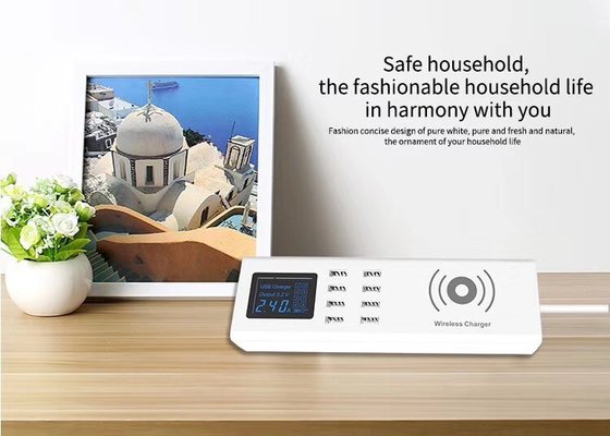 WIRELESS CHARGING USB SOCKET Qi Wireless Charger Charging Pad Universal USB Charger 8 Ports USB Socket for Smart Phone supplier