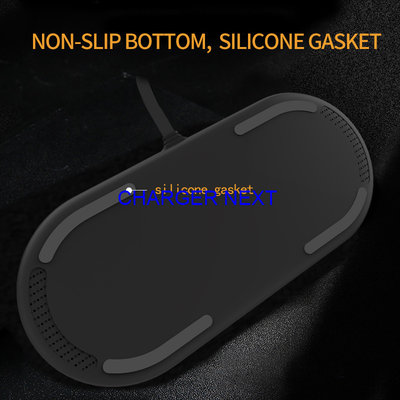 DUAL WIRELESS CHARGER Double Qi Wireless Charger Dual wireless Charger Two Charging Position Wireless Charging Pad supplier