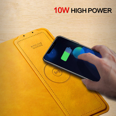 MOUSE PAD WIRELESS CHARGER New PU Leather Qi universal Wireless Charging Pad mouse for iPhone X/8 charger Mouse Pad supplier