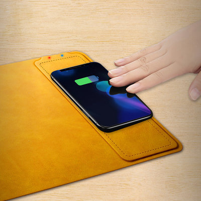 MOUSE PAD WIRELESS CHARGER New PU Leather Qi universal Wireless Charging Pad mouse for iPhone X/8 charger Mouse Pad supplier