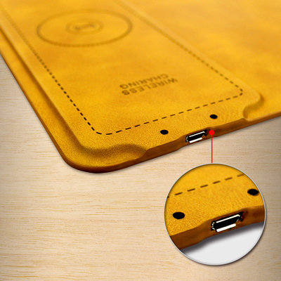MOUSE PAD WIRELESS CHARGER New PU Leather Qi universal Wireless Charging Pad mouse for iPhone X/8 charger Mouse Pad supplier