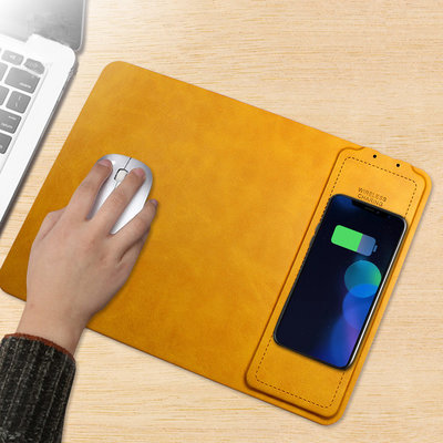MOUSE PAD WIRELESS CHARGER 10w universal compatible Leather fast qi wireless charging charger mouse pad for Apple iPhone supplier